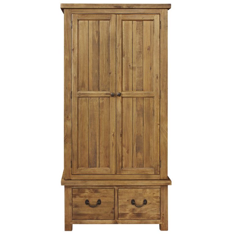 Gresford Rustic 2 Door 2 Drawer Wardrobe | The Haven Home Interiors