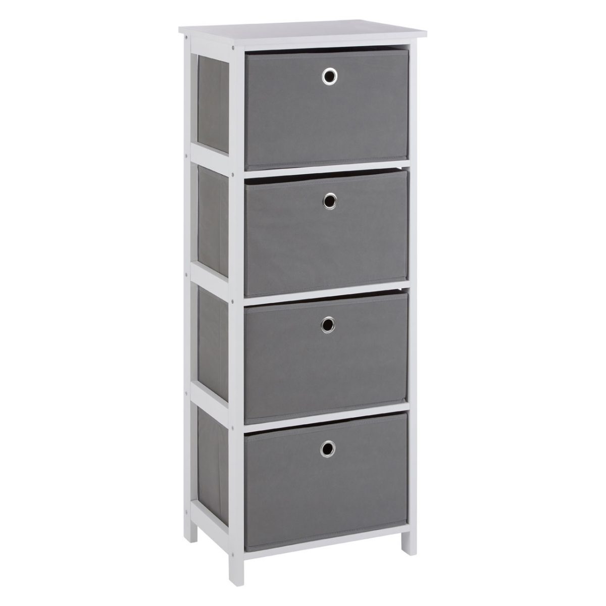 Lando 4 Drawer Grey Fabric Cabinet | The Haven Home Interiors