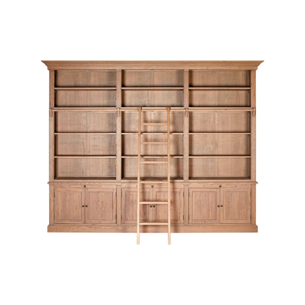 Rouen 3 Section Bookcase With Ladder | Haven Furniture