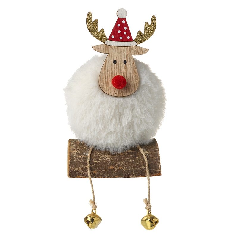 Sitting on Log Rudolph the Reindeer Decoration - Haven Furniture